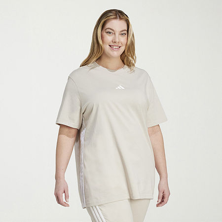 Click here for adidas Plus Size Essentials Logo T-Shirt - Wonalu/... prices