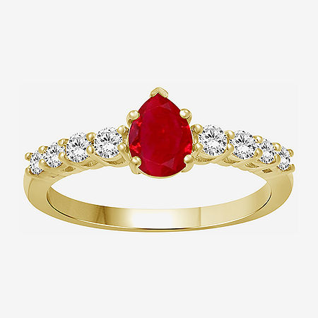 Click here for Womens 2 1/2 CT. T.W. Genuine Red Ruby 10K Gold Pe... prices