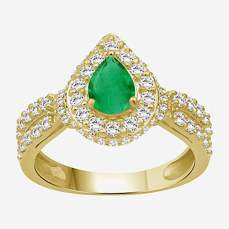 Click here for Womens 4 1/6 Ct. T.W. Genuine Green Emerald 10K Go... prices
