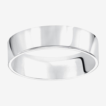 Click here for Mens 6MM 10K White Gold Wedding Band  9 1/2  White prices