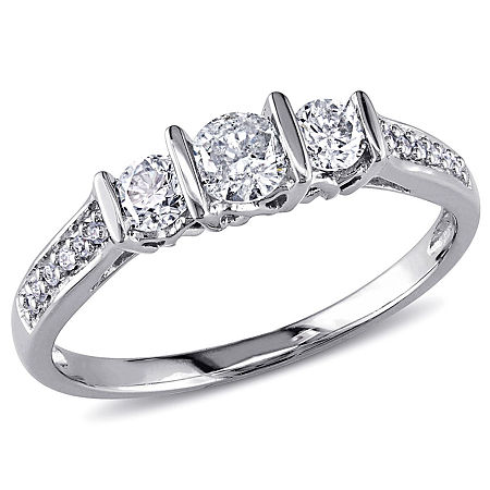 Click here for 1/2 CT.T.W. Natural Round Diamond 10K Gold Engagem... prices