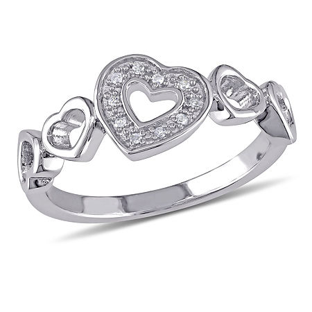 Click here for Womens Diamond Accent Natural White Diamond Sterli... prices