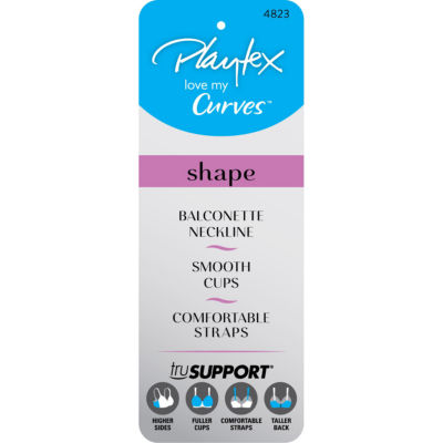 Playtex Love My Curves Amazing Shape Balconette Underwire Bra - US4823 ...