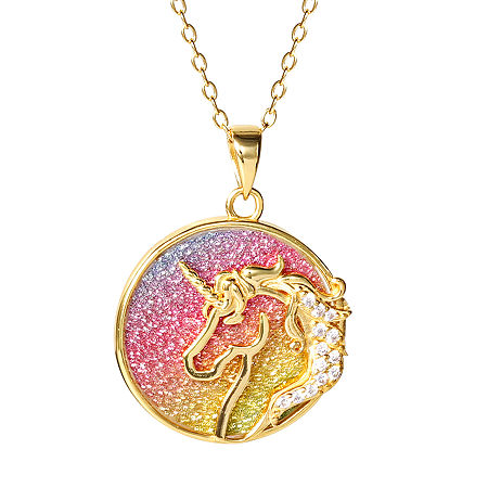 Click here for Unicorn Womens White Cubic Zirconia 14K Gold Over... prices