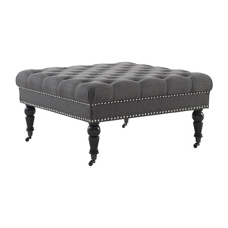Click here for Isabelle Square Tufted Ottoman  One Size  Gray prices