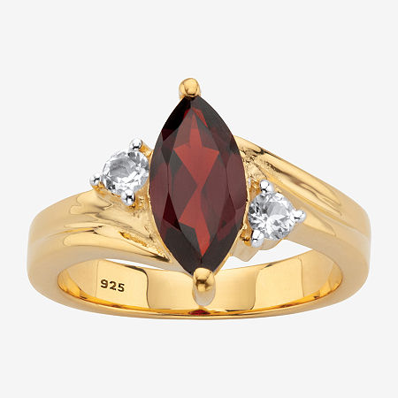 Click here for Womens Genuine Red Garnet 14K Gold Over Silver Coc... prices