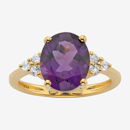 Click here for Womens Genuine Purple Amethyst 14K Gold Over Silve... prices