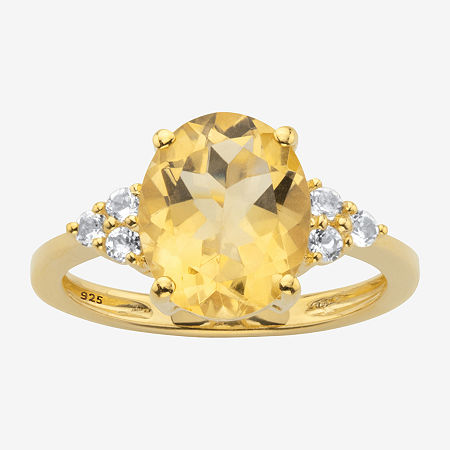 Click here for Womens Genuine Yellow Citrine 14K Gold Over Silver... prices