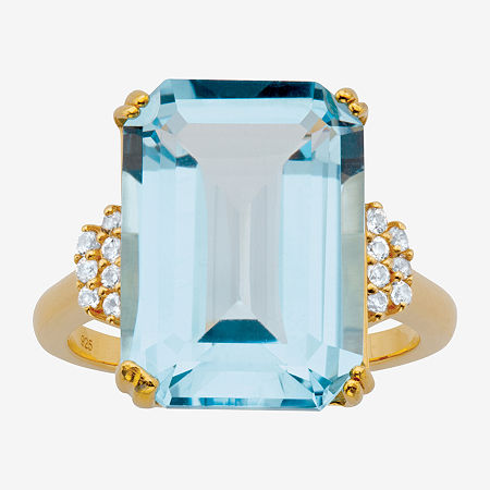 Click here for Womens Genuine Blue Topaz 18K Gold Over Silver Coc... prices