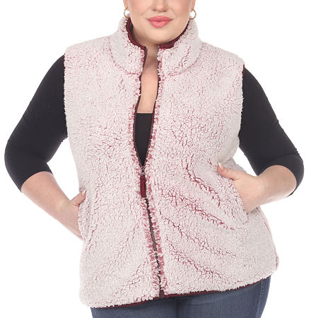 Click here for White Mark Plus Size Womens Zip Up Sherpa Vest Jac... prices