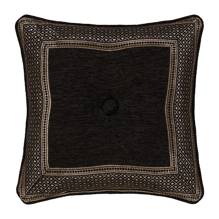 J Queen New York Laurenza Decorative Pillow  18 x 18 - Black