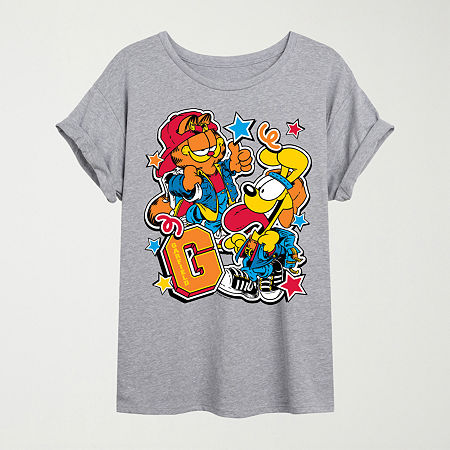 Click here for Womens Crew Neck Short Sleeve Garfield Graphic T-S... prices