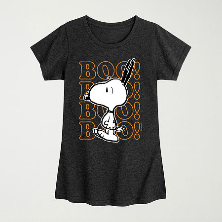 Click here for Girls Crew Neck Short Sleeve Snoopy Graphic T-Shir... prices