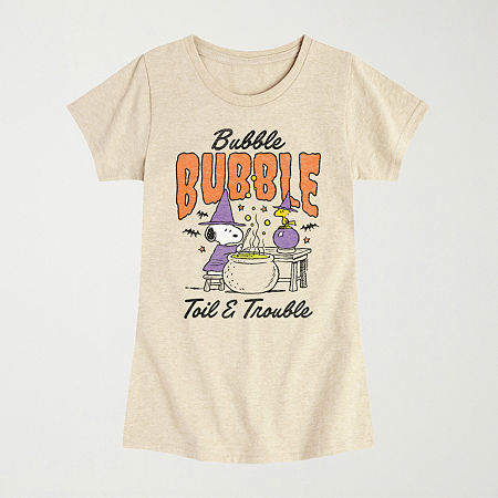 Click here for Girls Crew Neck Short Sleeve Snoopy Graphic T-Shir... prices