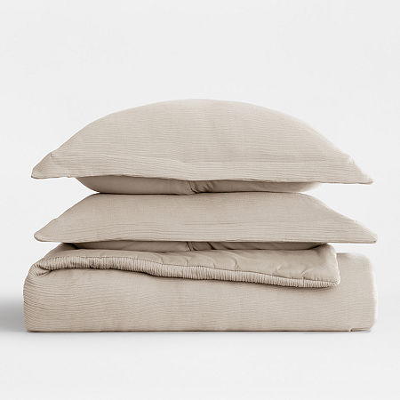 Ienjoy Home Cloud Weave Gauze 3-Pc. Comforter Set  King/ California King - Tan