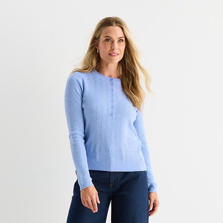 Click here for Liz Claiborne Womens Henley Neck Long Sleeve Layer... prices