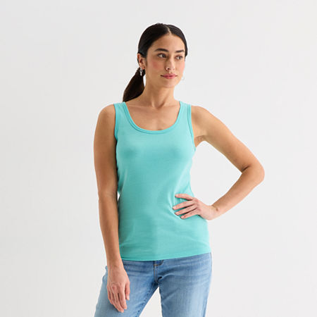 Click here for St. Johns Bay Womens Scoop Neck Sleeveless Tank To... prices