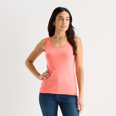 Click here for St. Johns Bay Womens Scoop Neck Sleeveless Tank To... prices