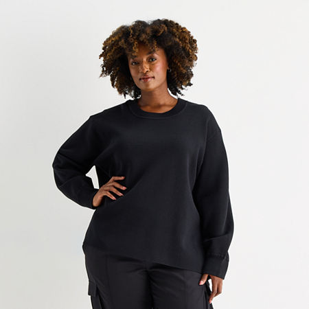 Click here for Stylus Plus Womens Crew Neck Long Sleeve Pullover... prices