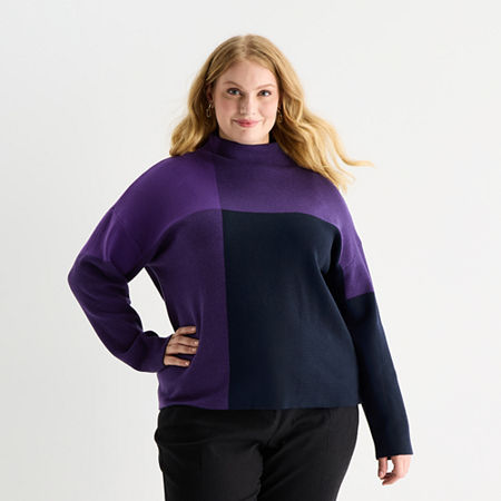 Click here for Liz Claiborne Plus Womens Mock Neck Long Sleeve Pu... prices