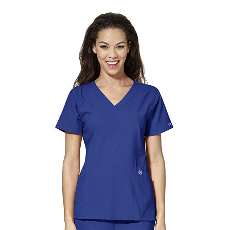 Click here for Wink Plus Size W123 Stylized V-Neck Scrub Top - Ga... prices
