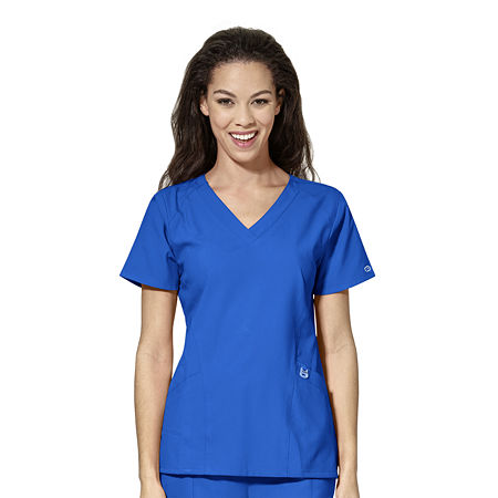 Click here for Wink Plus Size W123 Stylized V-Neck Scrub Top - Ro... prices