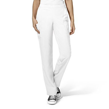 Click here for Wink Petite W123 Flat Front Cargo Scrub Pant - Whi... prices