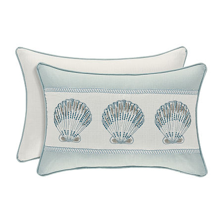 Royal Court Waters Edge Decorative Pillow  13 x 19 - Aqua