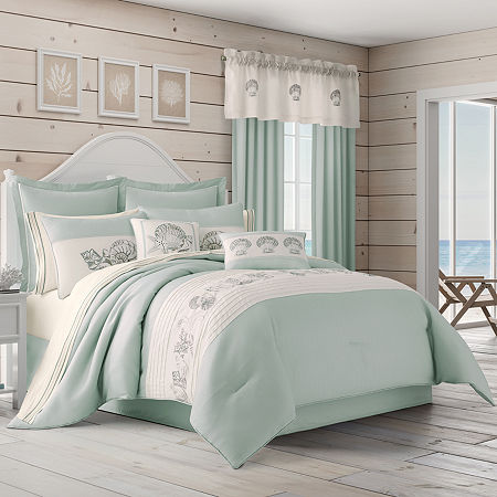 Royal Court Waters Edge 4-Pc. Comforter Set  King - Aqua