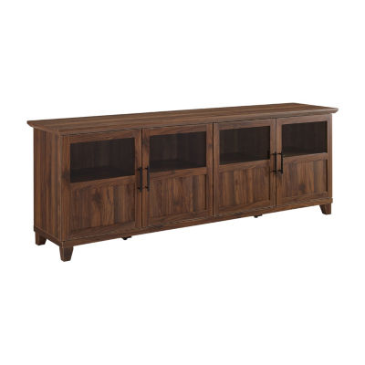 70-Inch TV Console with Glass and Wood 4 Panel Doors - JCPenney