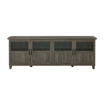 70-Inch TV Console with Glass and Wood 4 Panel Doors - JCPenney