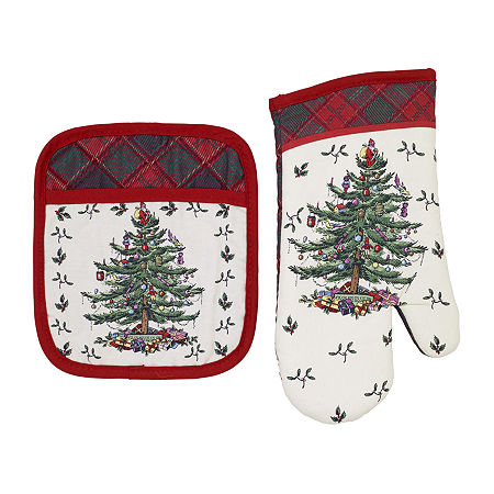 Click here for Spode(R) Christmas Tree Tartan Pot Holder/Oven Mit... prices