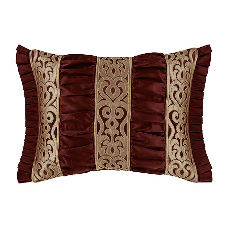 J Queen New York Renzo Boudoir Decorative Pillow  15 x 20 - Crimson