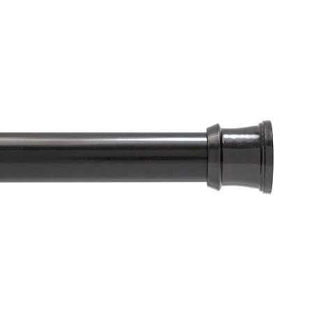 Kenney Twist Fit No Tools Shower Curtain Rod  42-72 - Black