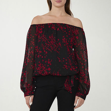 Click here for Sam And Jess Womens Straight Neck Long Sleeve Blou... prices