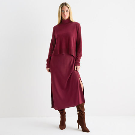Click here for Sam And Jess Womens Long Sleeve Sweater Dress Set... prices