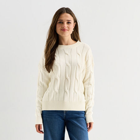 Click here for Arizona Juniors Womens Crew Neck Long Sleeve Pullo... prices