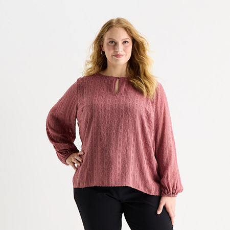 Click here for Liz Claiborne Shine Womens Plus Keyhole Neck Long... prices