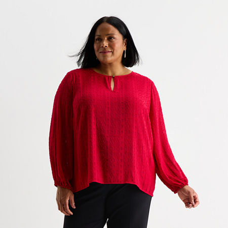 Click here for Liz Claiborne Shine Womens Plus Keyhole Neck Long... prices