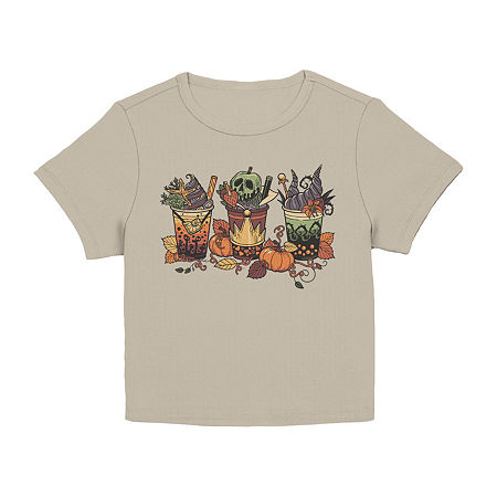 Click here for Disney Villians Fall Drinks Baby Tee Womens Junior... prices