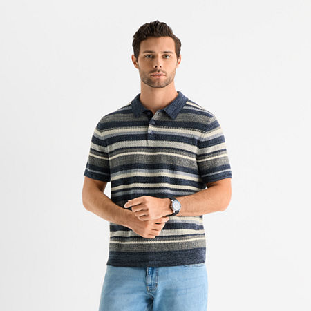 Click here for mutual weave Textured Stripe Mens Short Sleeve But... prices