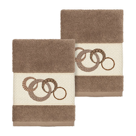 Click here for Linum Home Annabelle 2-Pc. Embellished Washcloth S... prices
