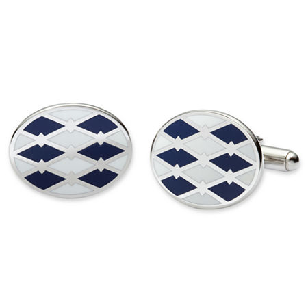 Click here for Blue and White Enamel Cuff Links  One Size  White prices