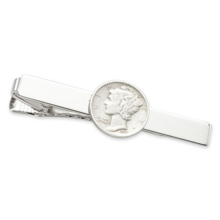Click here for Mercury Dime Tie Bar  One Size  White prices