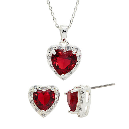 Click here for Sparkle Allure Womens Red Cubic Zirconia Pure Silv... prices