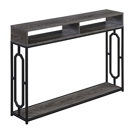 Click here for Omega Console Table with Shelves  One Size  Gray prices