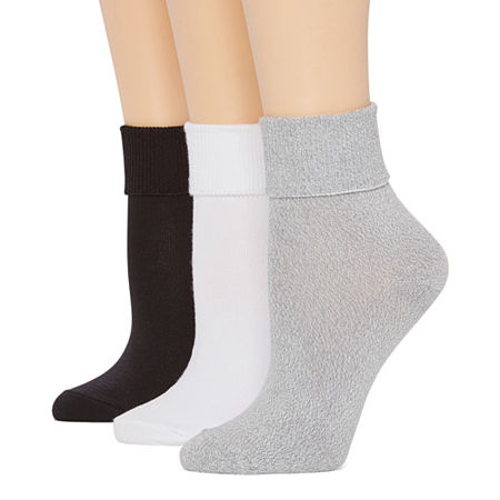 Click here for Mixit Womens 3 Pair Turncuff Socks  4-10  Multiple... prices
