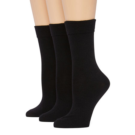 Click here for Mixit Womens 3 Pair Crew Socks  4-10  Black prices