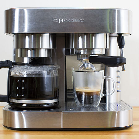 Dualit Espressione Stainless Steel Combination Espresso Machine & 10 Cup Drip Coffee Maker