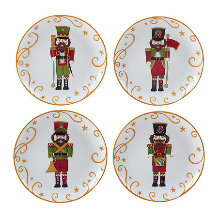 Click here for Holiday Magic Nutcracker 4 Piece Dessert Plate Set... prices